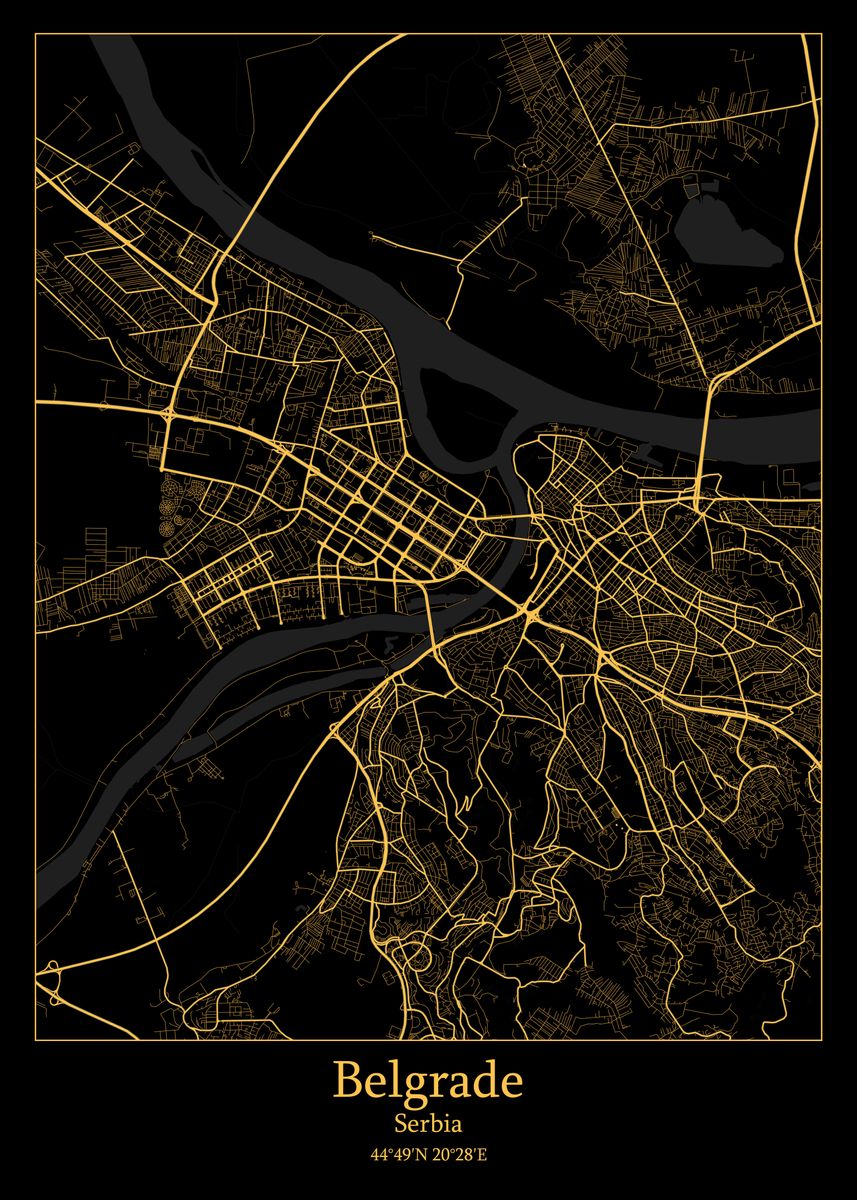 'Belgrade Serbia' Poster, picture, metal print, paint by Iwoko | Displate