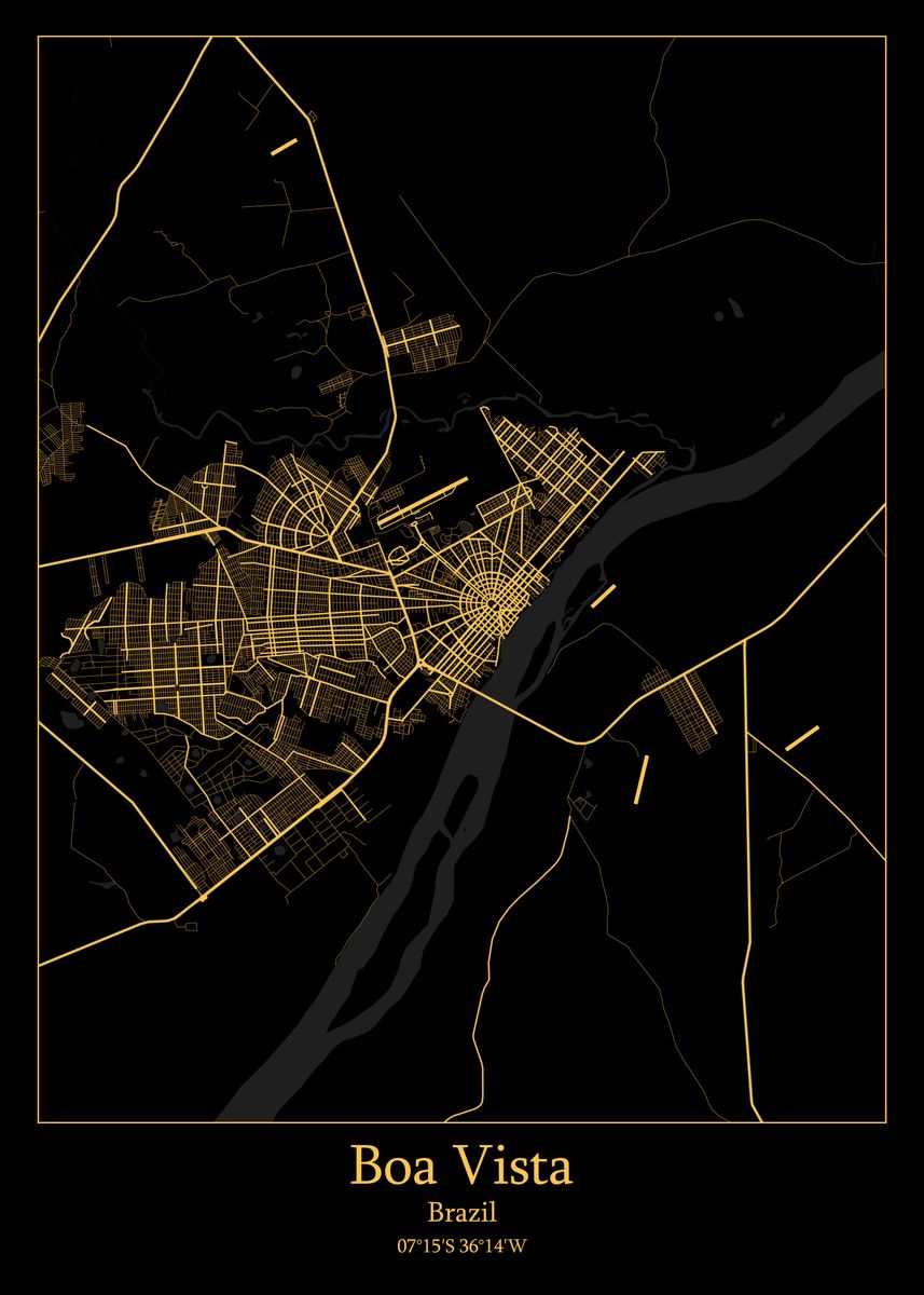 'Boa Vista Brazil' Poster by Iwoko | Displate