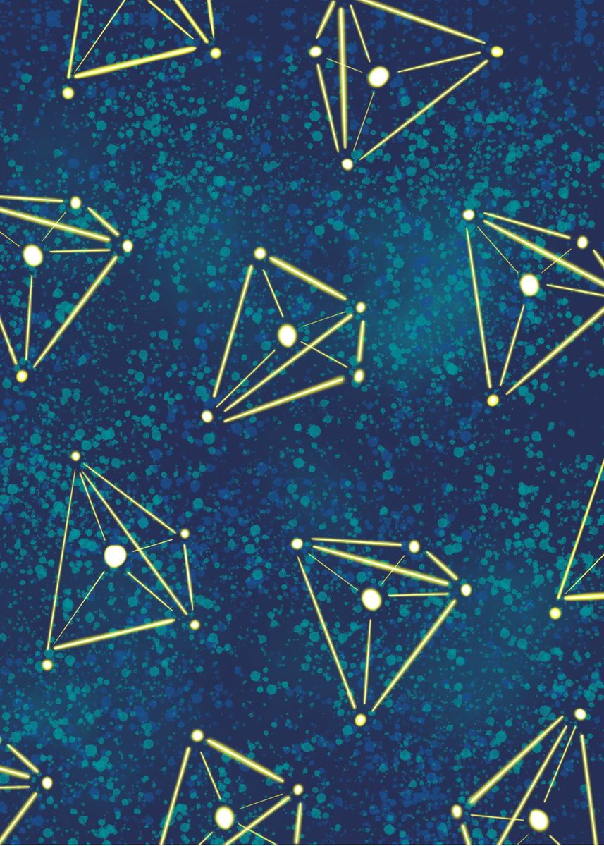 'Starry Sky Geometry Art' Poster by Boriana Petrova | Displate