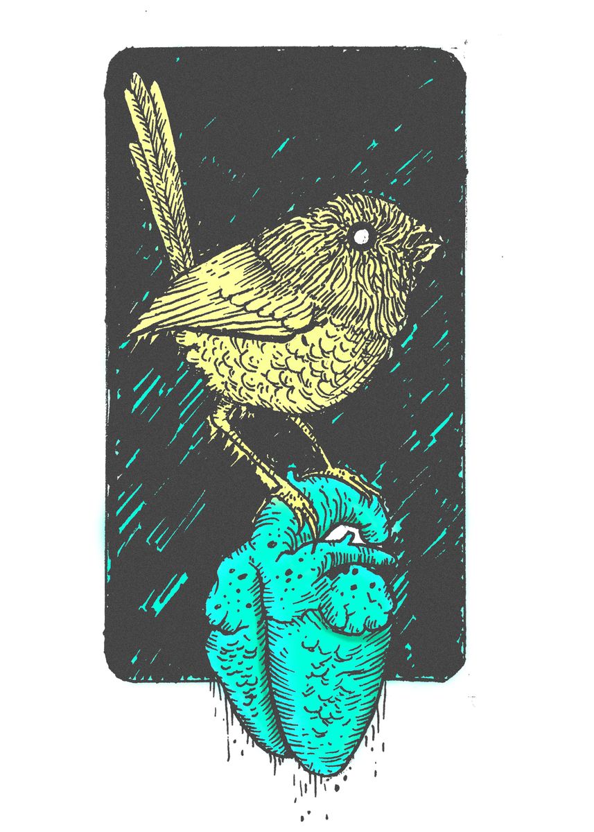 'Cruel Bird' Poster, picture, metal print, paint by Mariadi Junianto ...