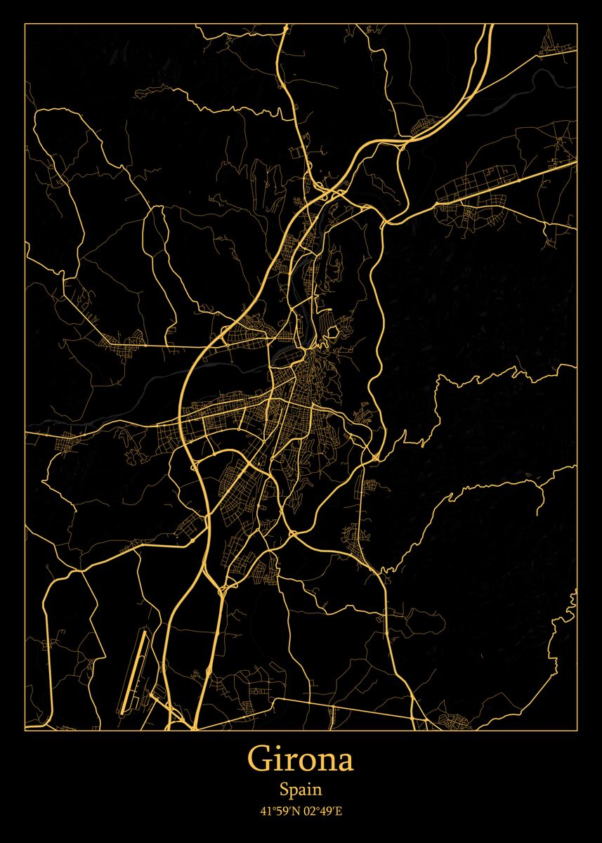 'Girona Spain' Poster, picture, metal print, paint by Iwoko | Displate