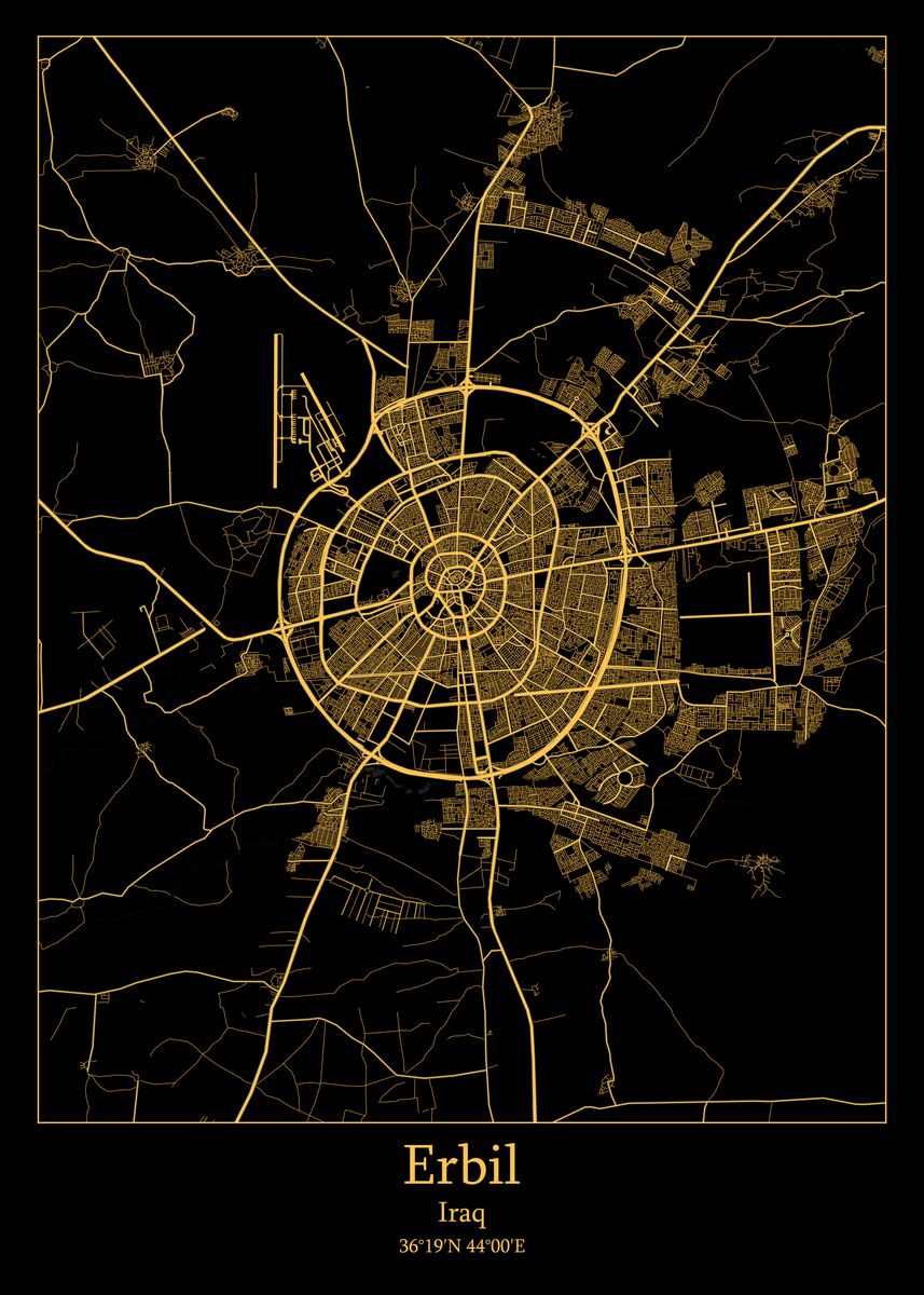 'Erbil Iraq' Poster by Iwoko | Displate