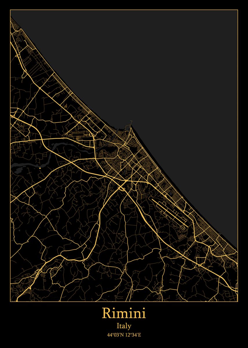 'Rimini Italy' Poster by Iwoko | Displate