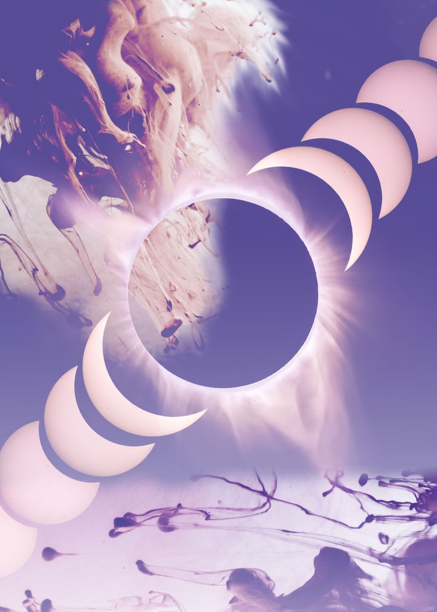 'Moon Explosion' Poster, picture, metal print, paint by 5c416ca890368 ...