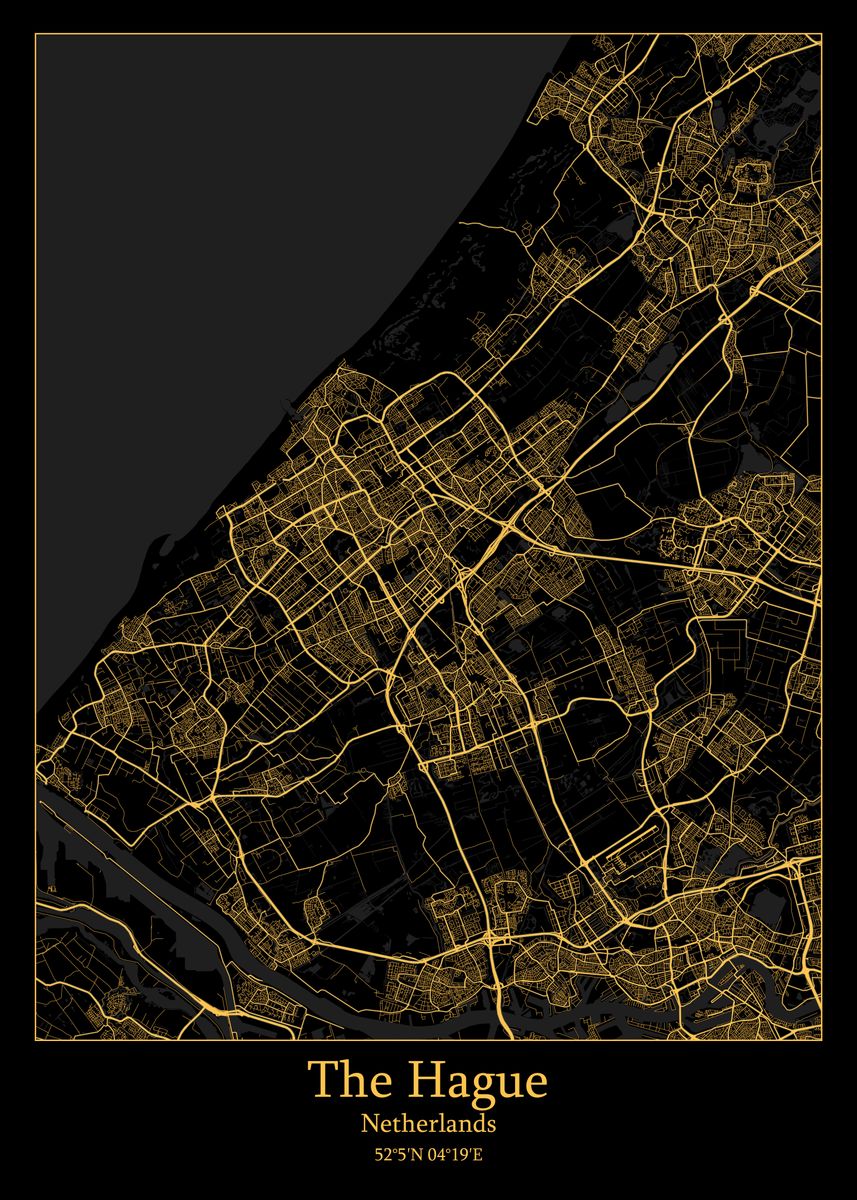 'The Hague Netherlands' Poster, picture, metal print, paint by Iwoko ...