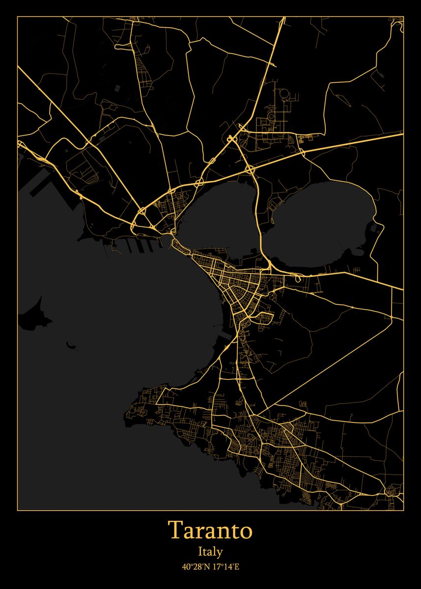 'Taranto Italy' Poster, picture, metal print, paint by Iwoko | Displate