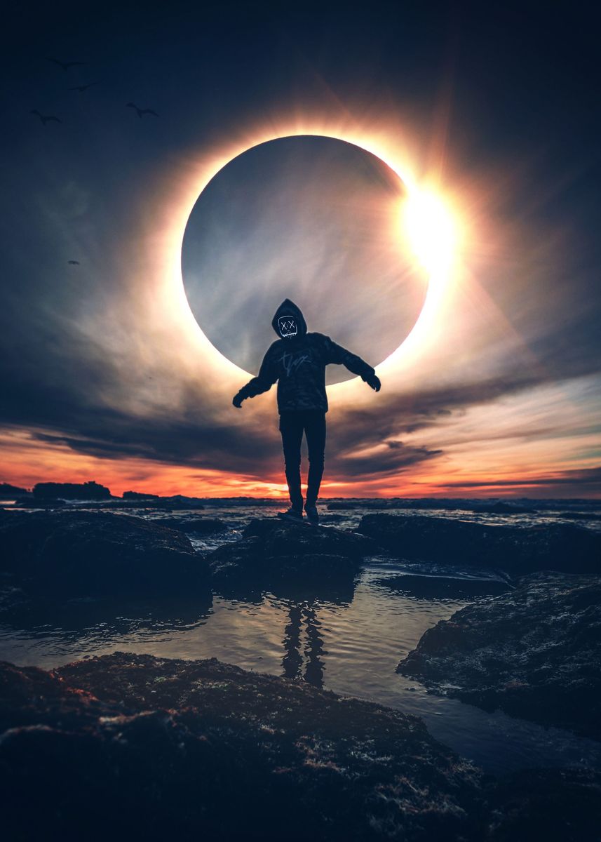 'Eclipse Hip Hop Masked Man' Poster, picture, metal print, paint by Gen ...