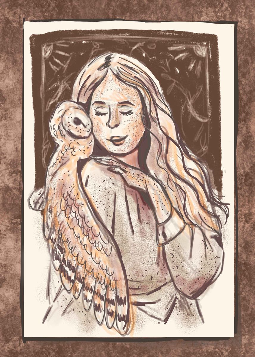 'Owl friend' Poster, picture, metal print, paint by 5c541fdabef52 ...