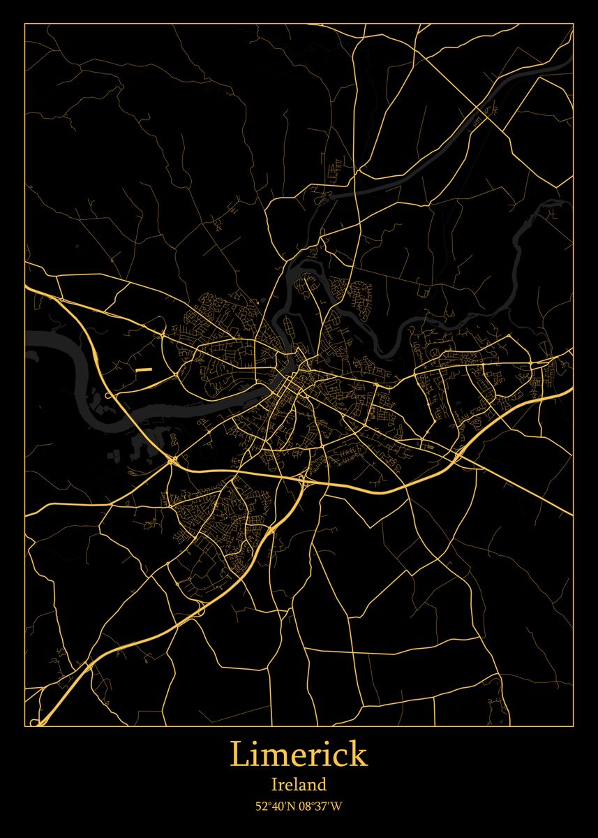 'Limerick Ireland' Poster by Iwoko | Displate