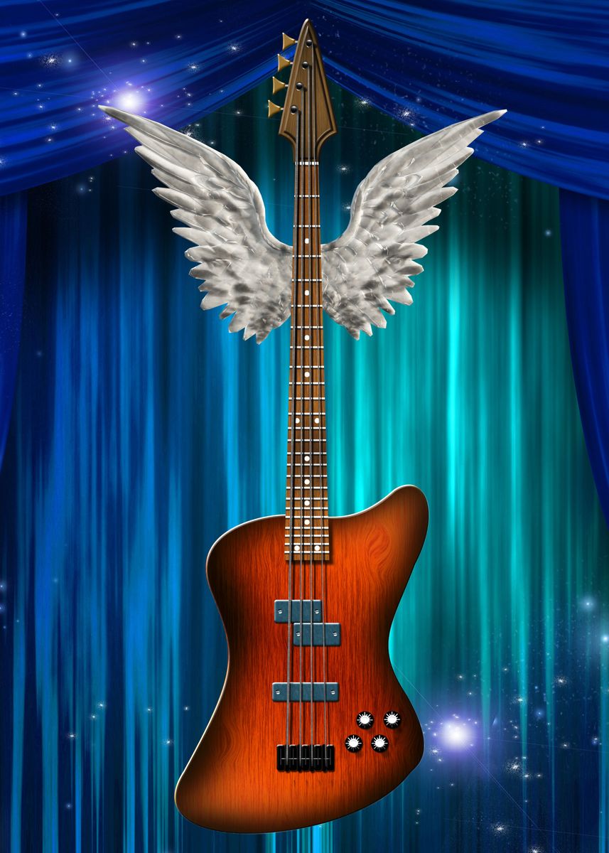 'Base Guitar' Poster by Bruce Rolff | Displate