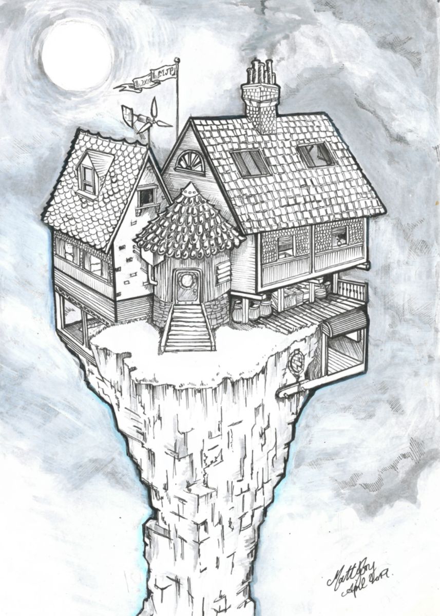 'Tower House' Poster, picture, metal print, paint by Matt Prewett ...