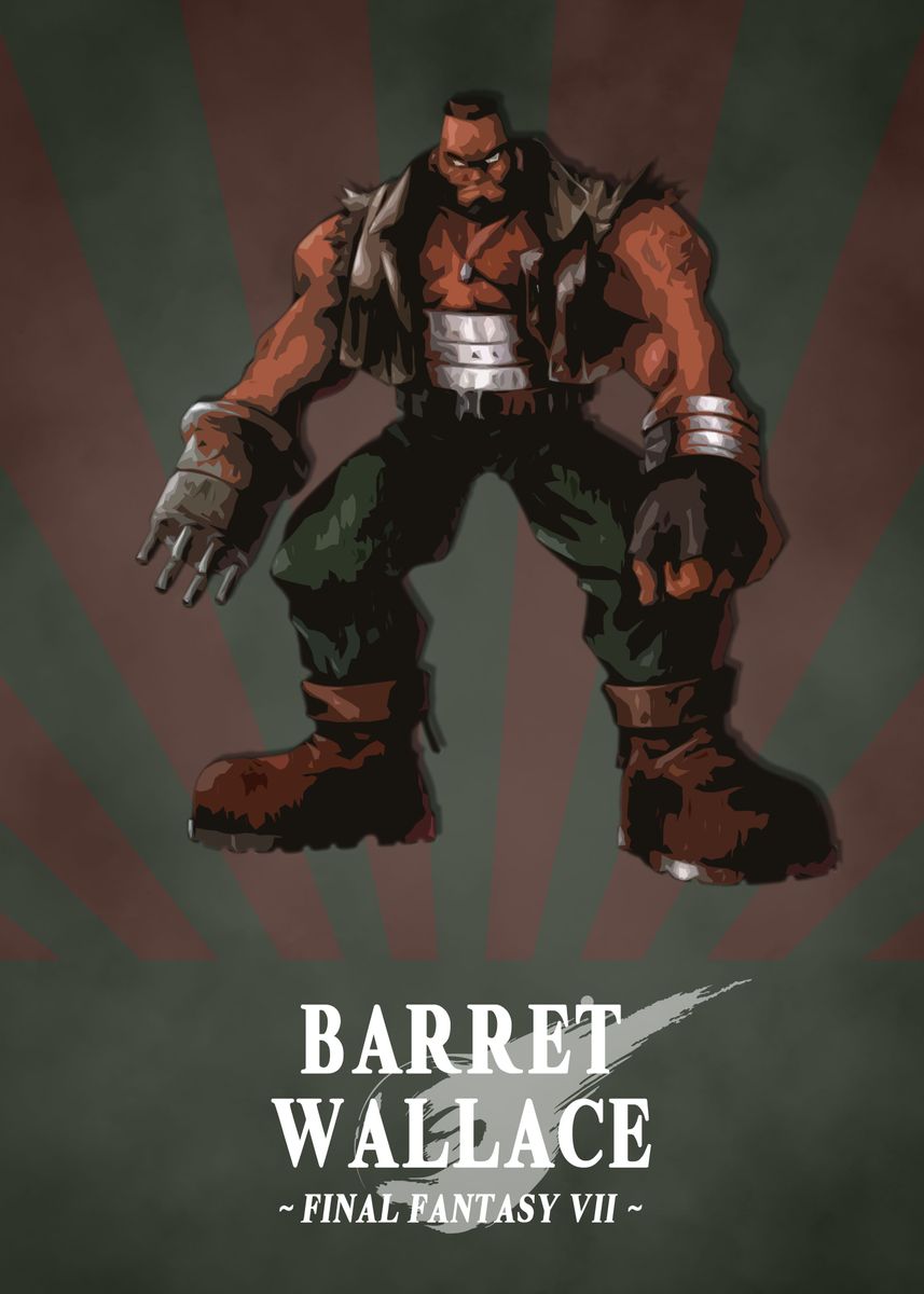 'Barret Wallace Radial' Poster, picture, metal print, paint by Gemini ...
