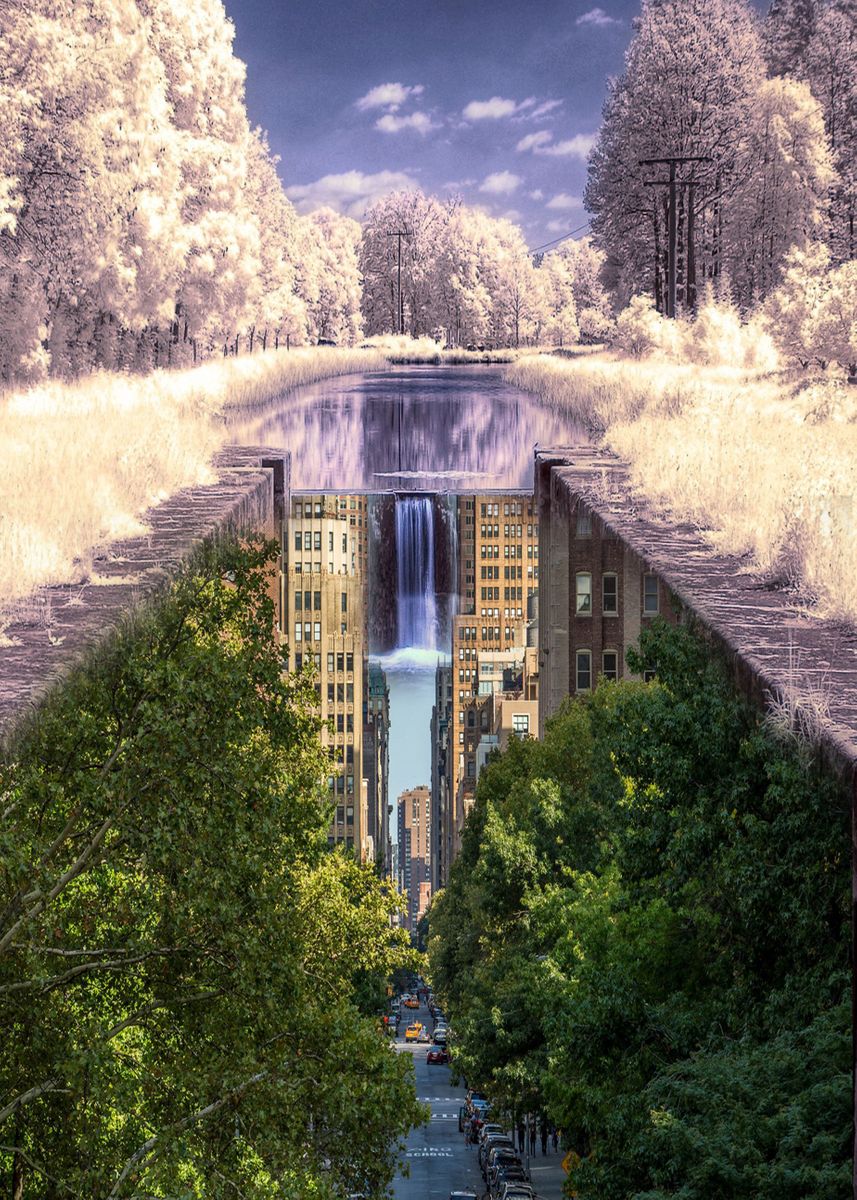 'City inside' Poster, picture, metal print, paint by Milos Maric | Displate