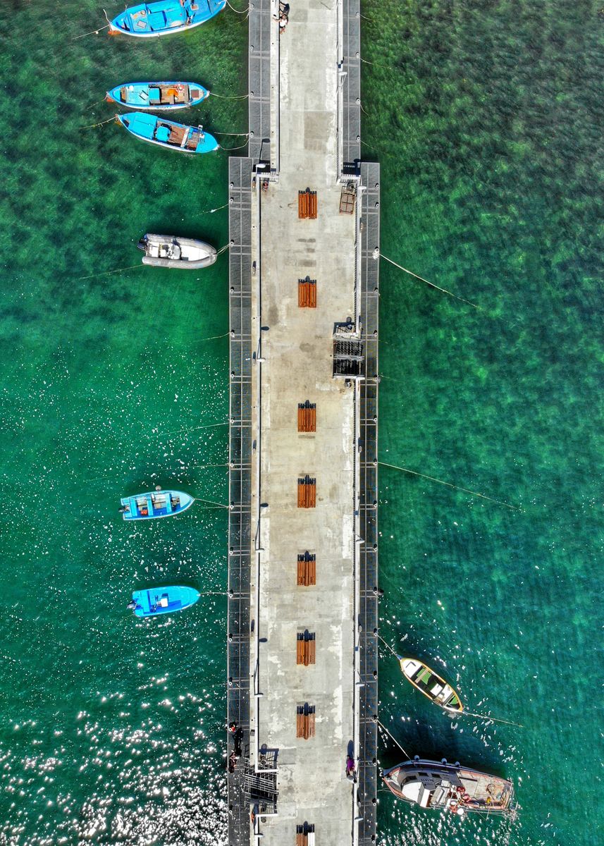 'Dock in small town' Poster by Dimitar Savov | Displate