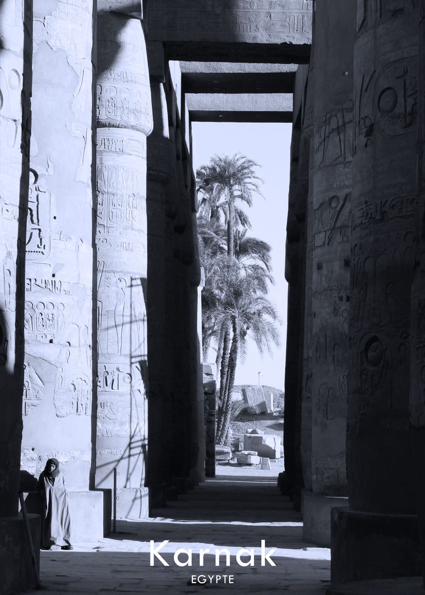 'Amazing Karnak Temple' Poster, picture, metal print, paint by ...