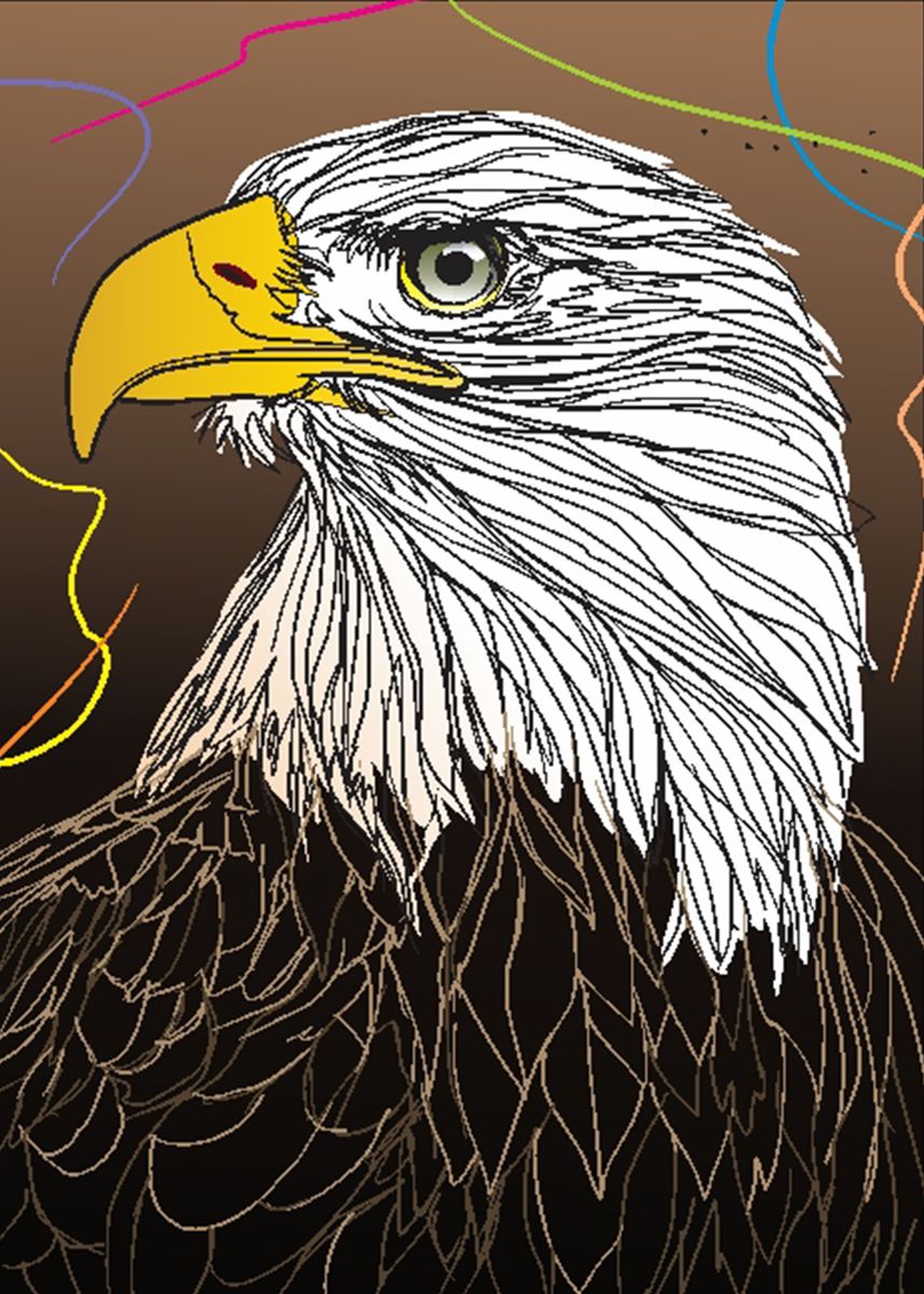 'Eagle' Poster, picture, metal print, paint by Marcos Borges | Displate