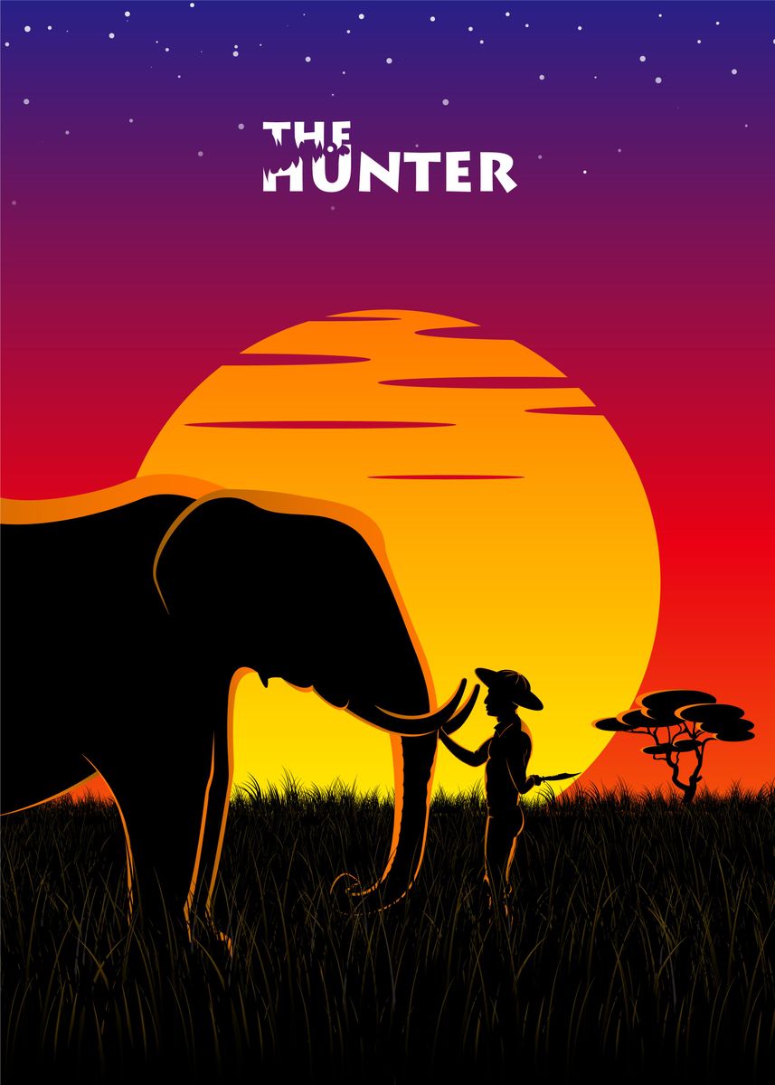 'The Hunter' Poster, picture, metal print, paint by Majid Alaa Eldeen ...