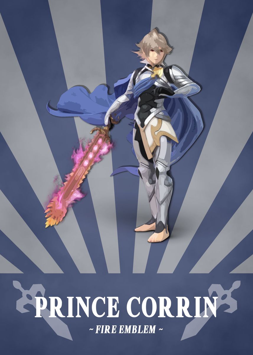 'Prince Corrin Radial' Poster, picture, metal print, paint by Gemini ...