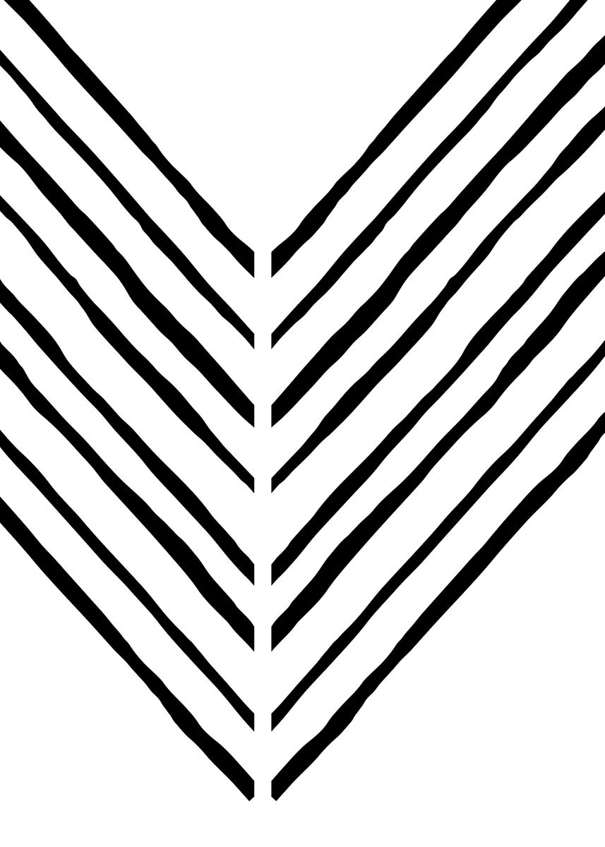 'Lined Chevron' Poster, picture, metal print, paint by Melody Watson ...