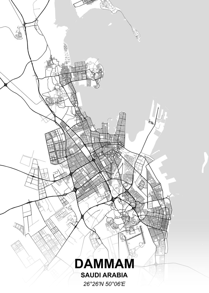 'Dammam Saudi Arabia' Poster, picture, metal print, paint by Iwoko ...