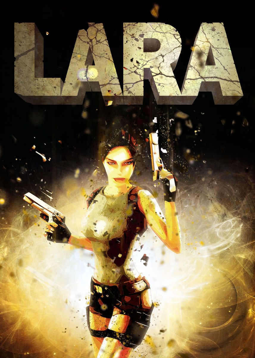 'Lara' Poster, picture, metal print, paint by Andrew Treherne | Displate