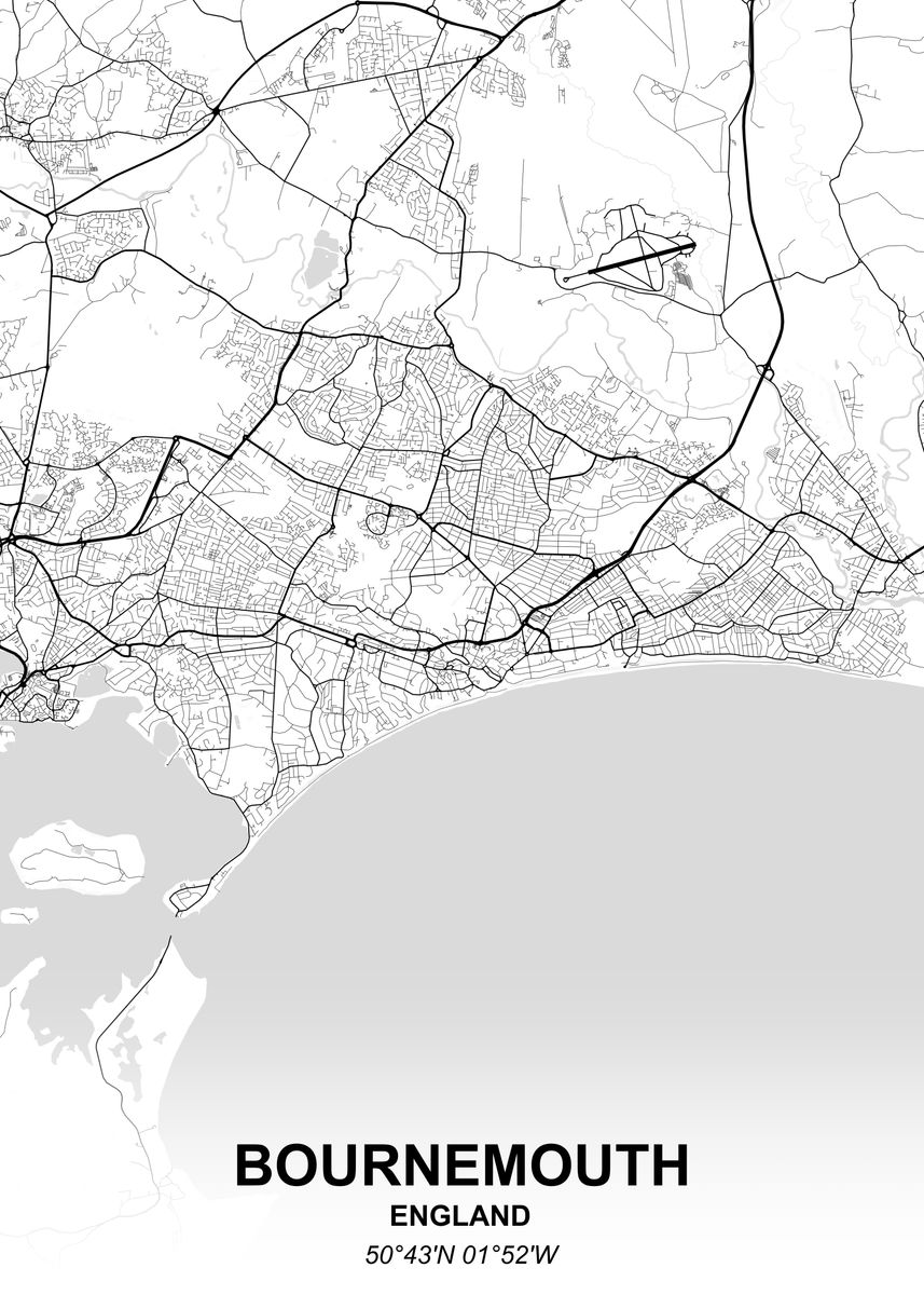 'Bournemouth England' Poster, picture, metal print, paint by Iwoko ...