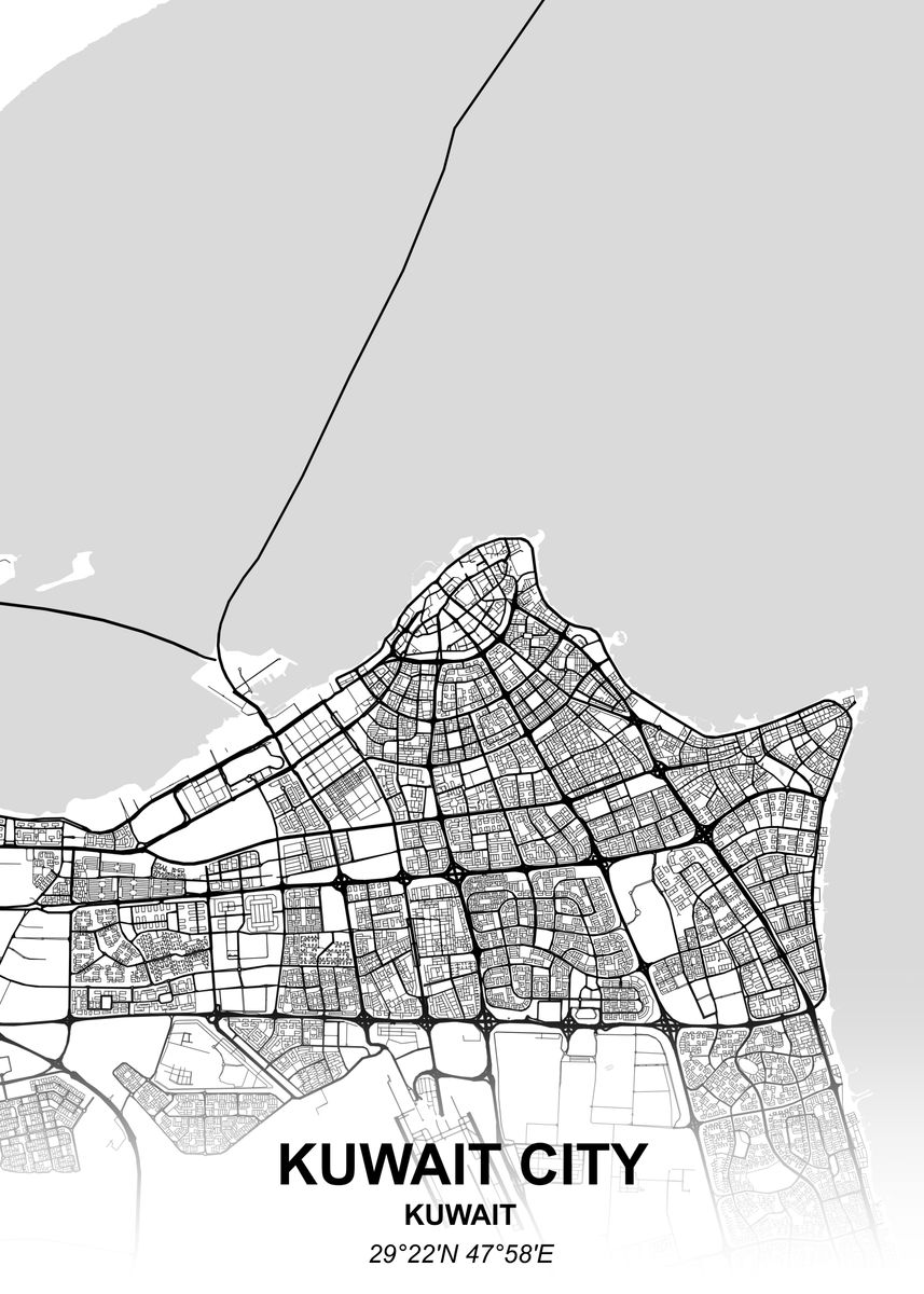 'Kuwait City Kuwait' Poster by Iwoko | Displate