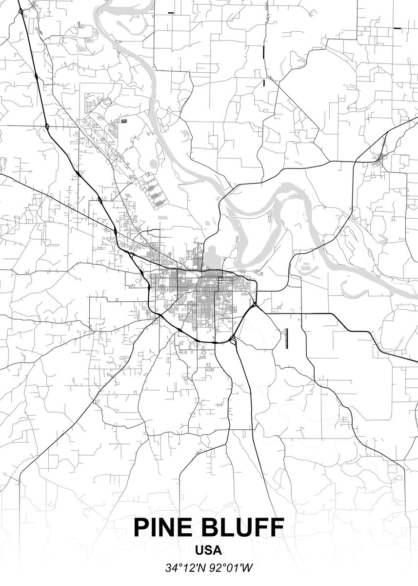 'Pine Bluff USA' Poster by Iwoko | Displate