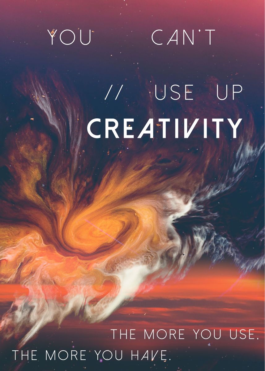 'Creativity' Poster, picture, metal print, paint by | Displate