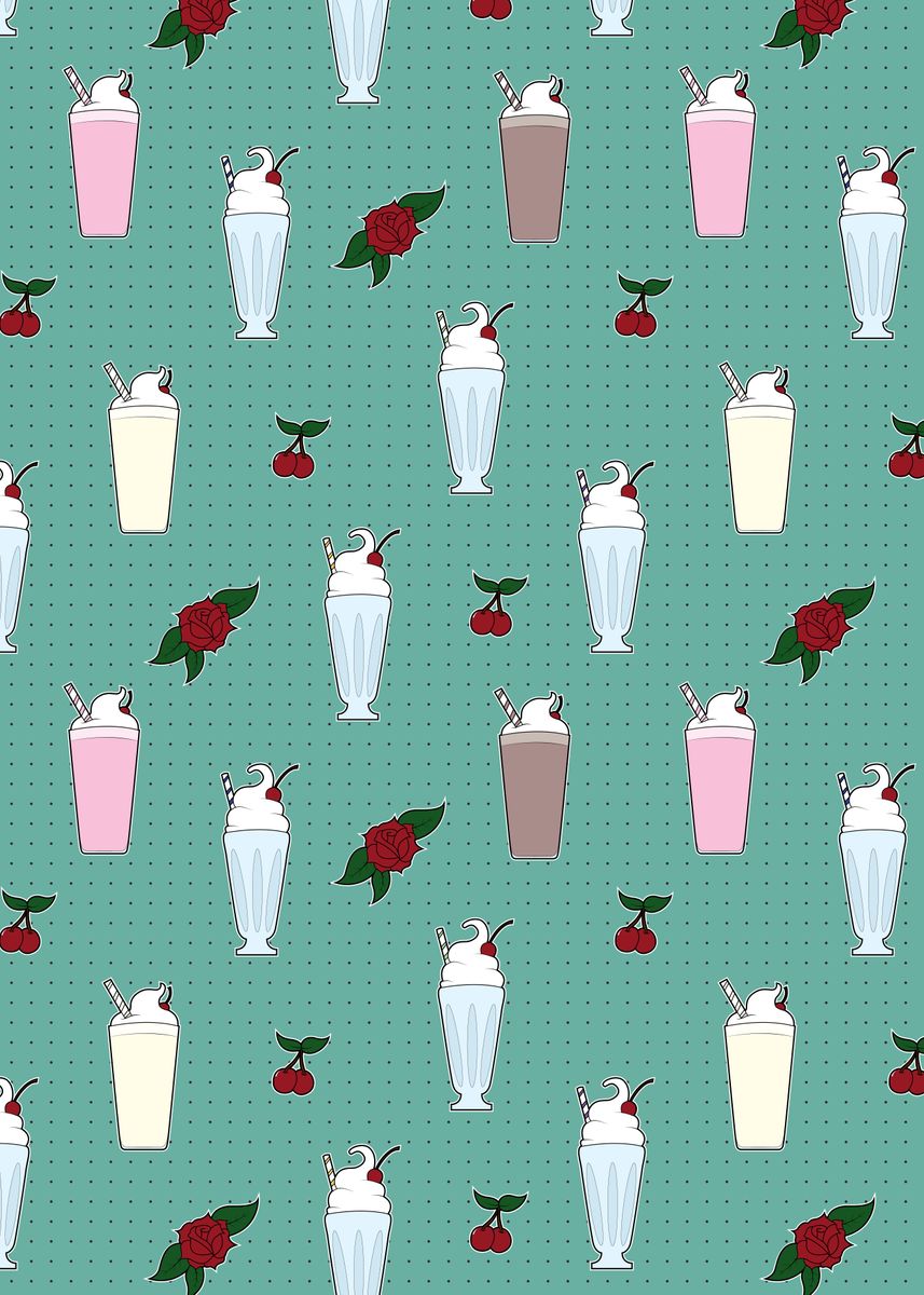 'Rockabilly Milkshakes' Poster by S Vaeth | Displate