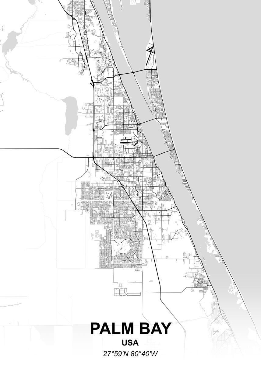 'Palm Bay USA' Poster, picture, metal print, paint by Iwoko | Displate