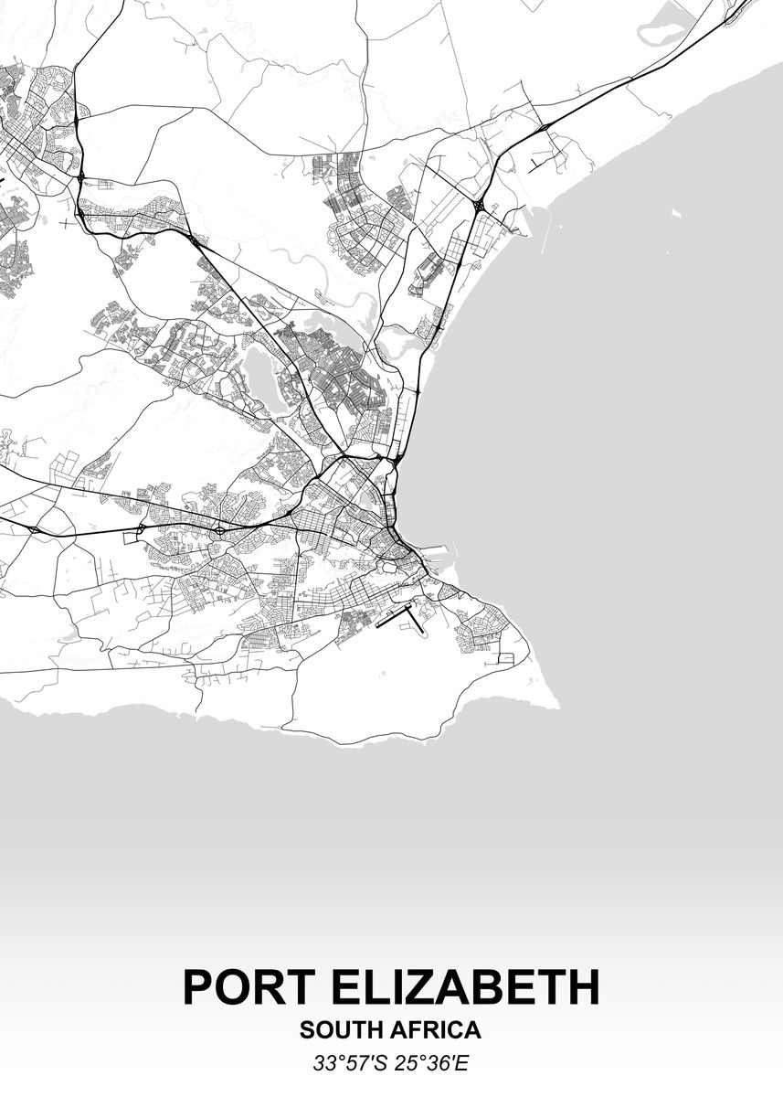 'Port Elizabeth RSA' Poster, picture, metal print, paint by Iwoko ...