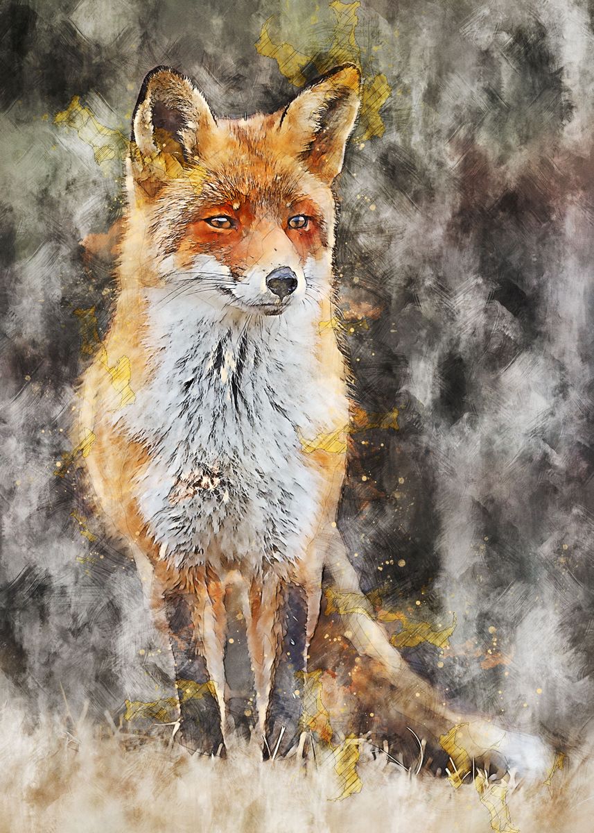 'Fox 4' Poster by VM Designs | Displate