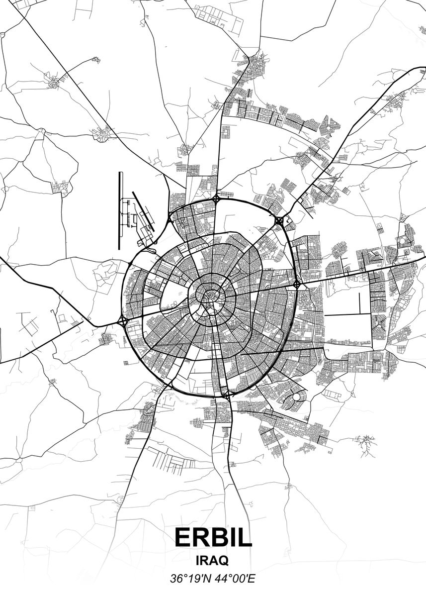 'Erbil Iraq' Poster, picture, metal print, paint by Iwoko | Displate