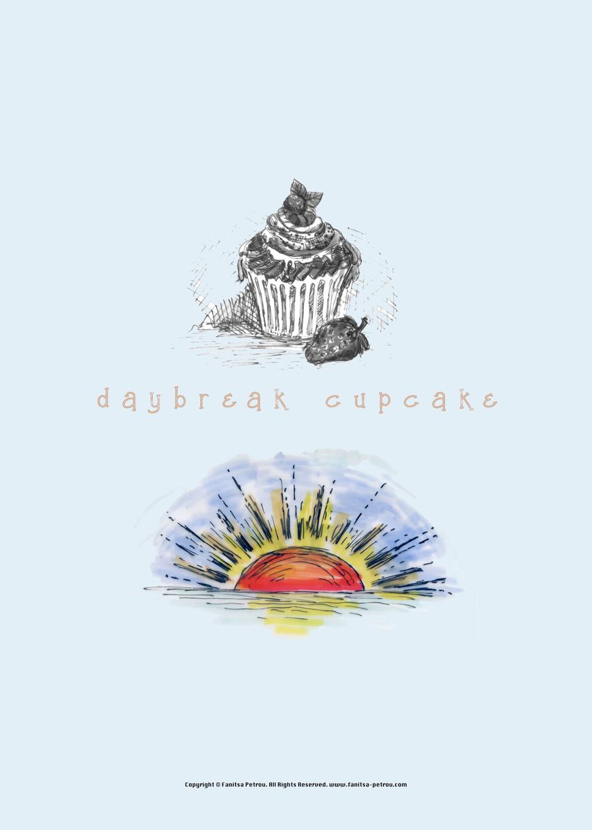 'Daybreak Cupcake' Poster, picture, metal print, paint by Fanitsa ...