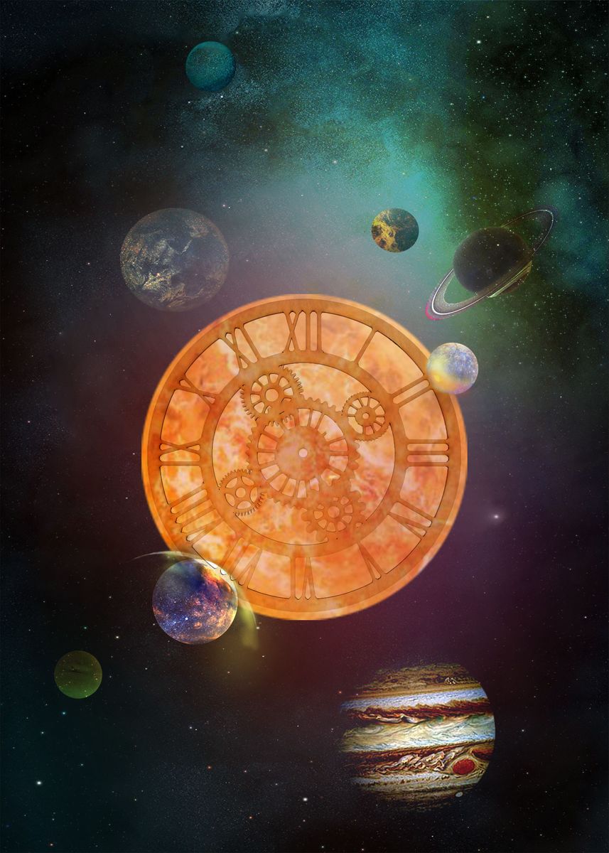 'solar system' Poster, picture, metal print, paint by Dasha Mospan ...