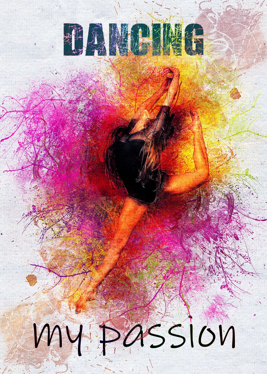 'Dancing' Poster by Printed Artings | Displate
