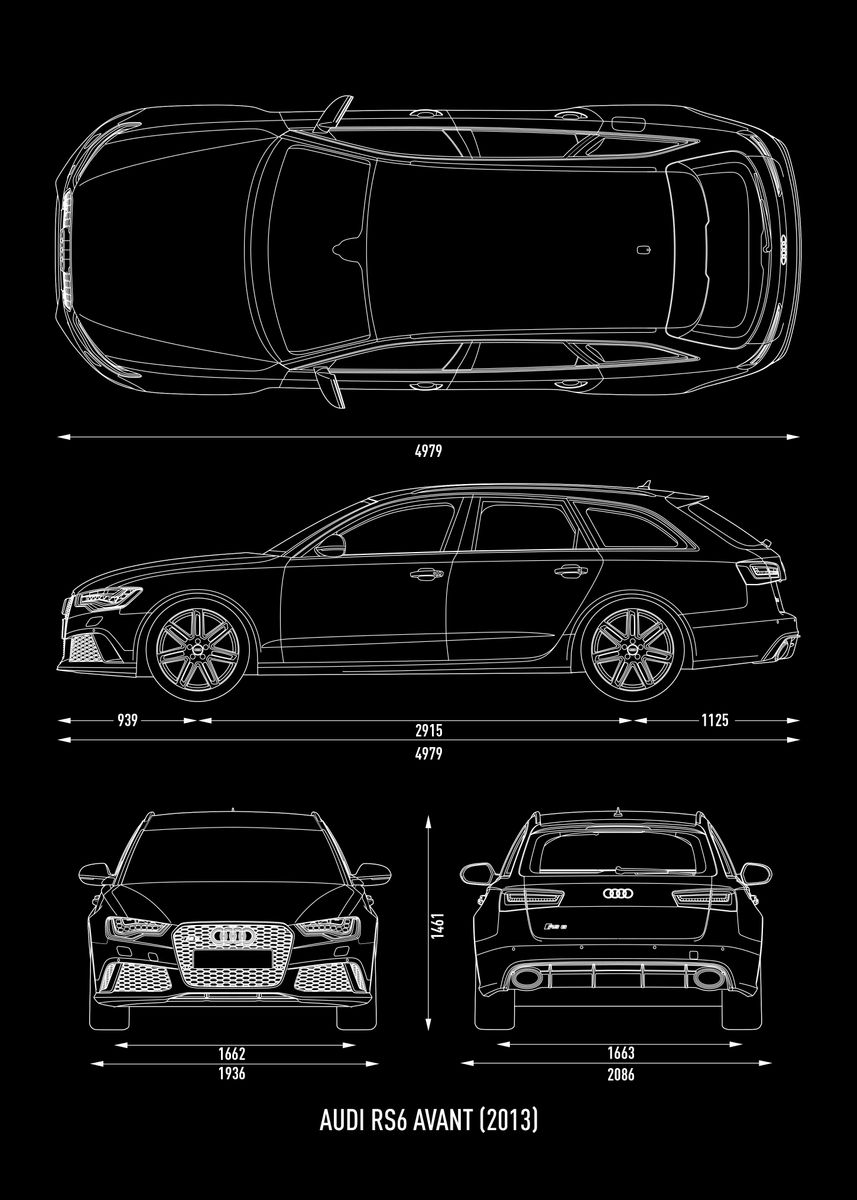 'Audi RS6 Avant 2013' Poster, picture, metal print, paint by rocket man ...