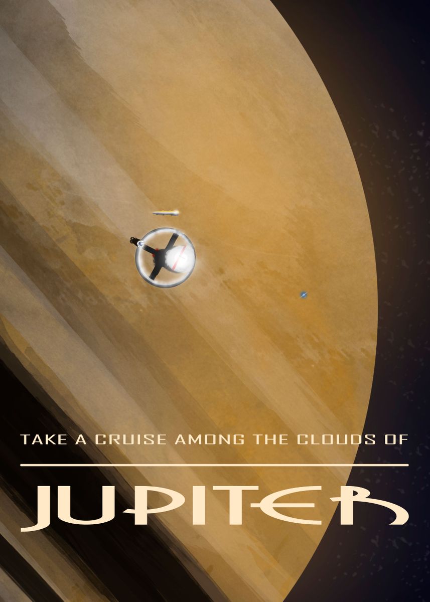 'Jupiter Travel Poster' Poster, picture, metal print, paint by Lucas ...