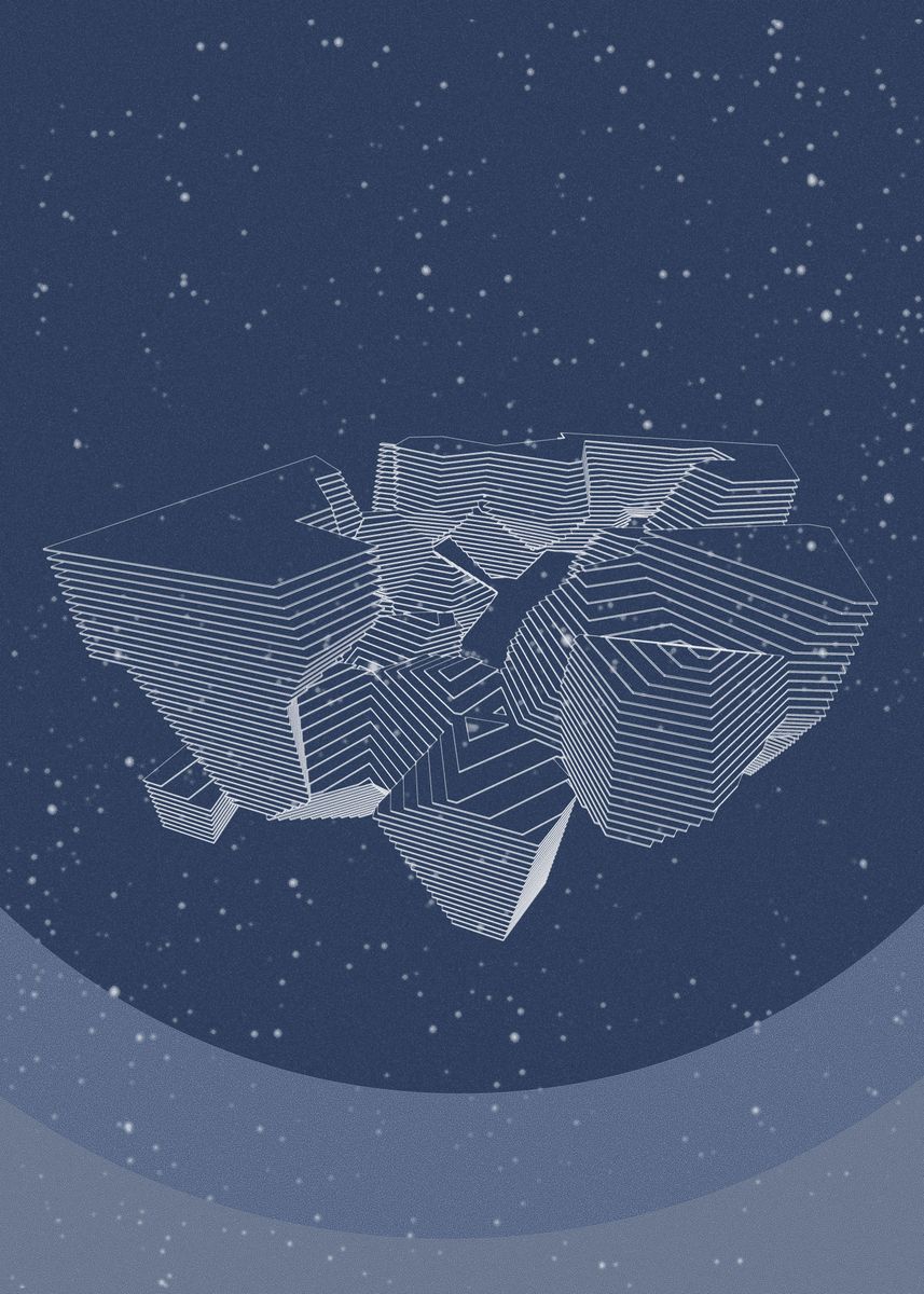 'asteroid' Poster by flavio galdi | Displate