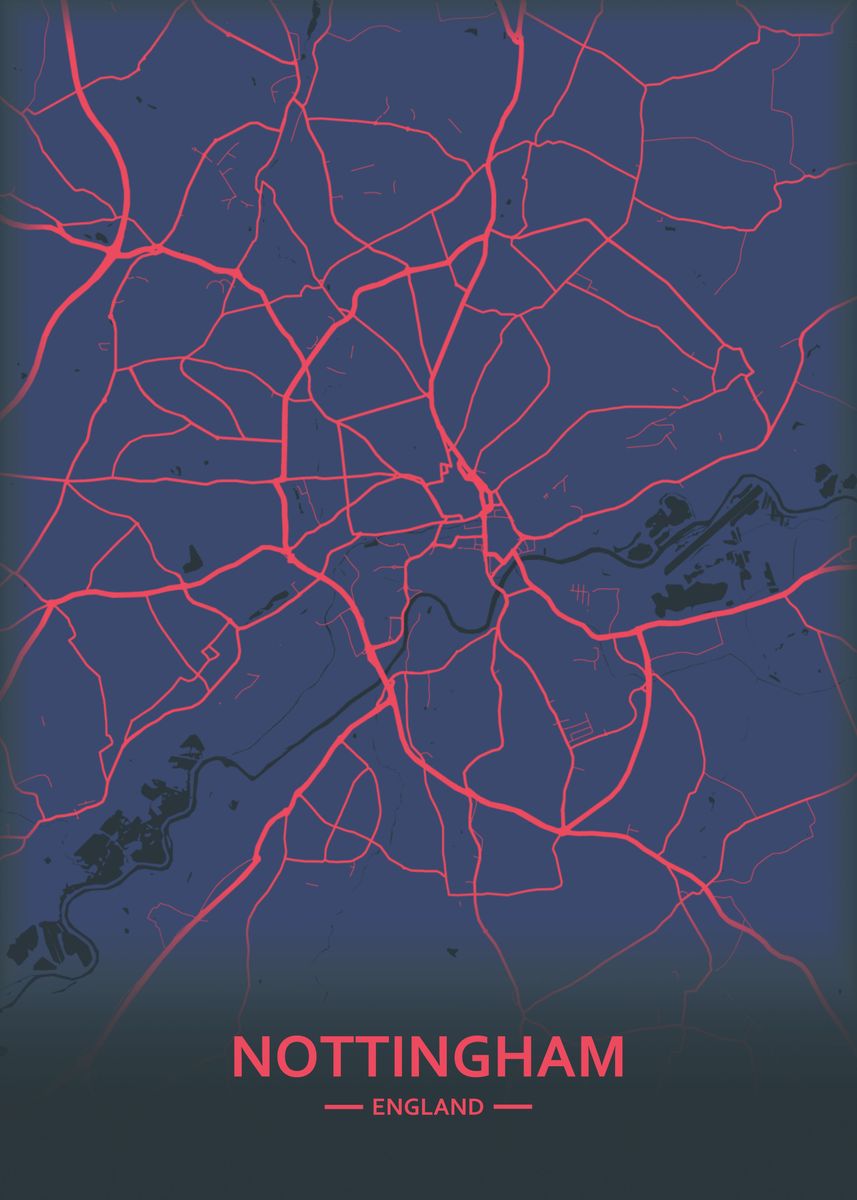 'Nottingham' Poster, picture, metal print, paint by Alexandros ...