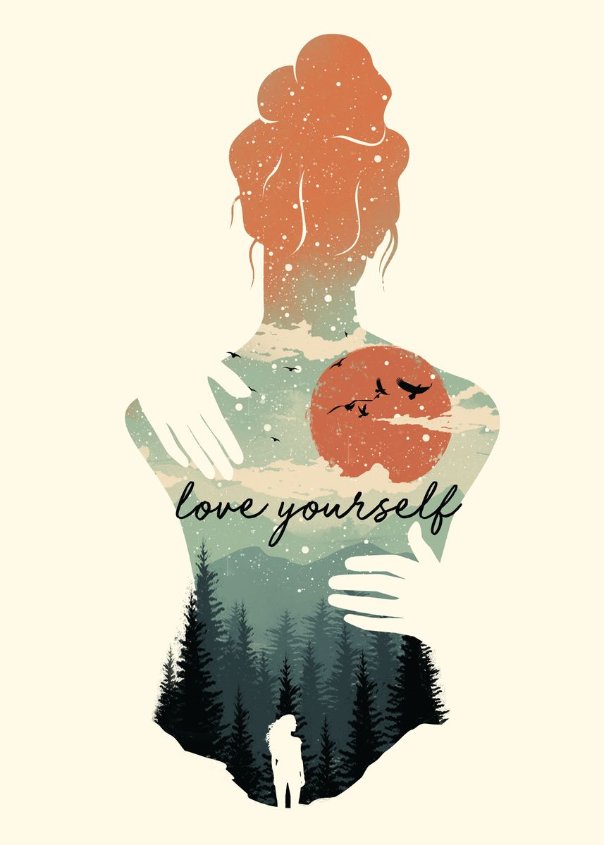 'Love yourself' Poster, picture, metal print, paint by Dan Fajardo ...