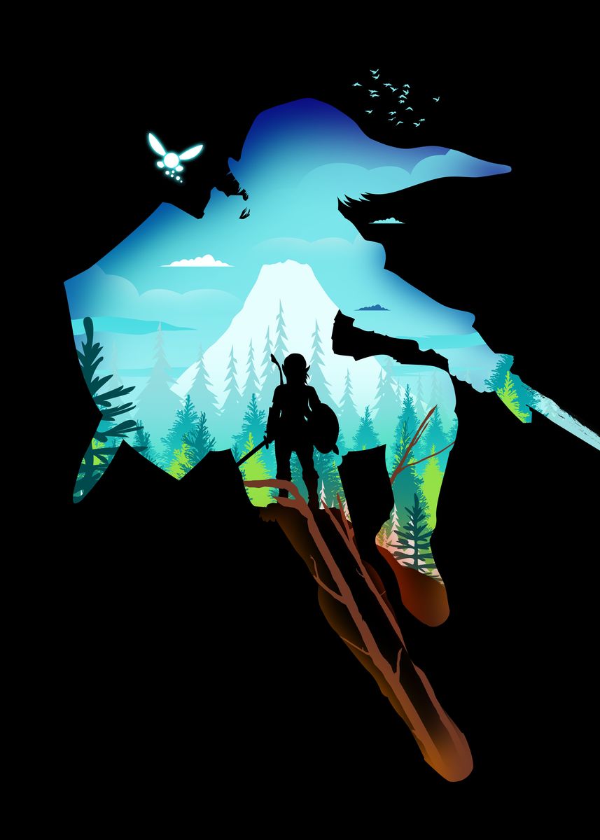 'The Wild Hero' Poster, picture, metal print, paint by Pixel Zoo | Displate