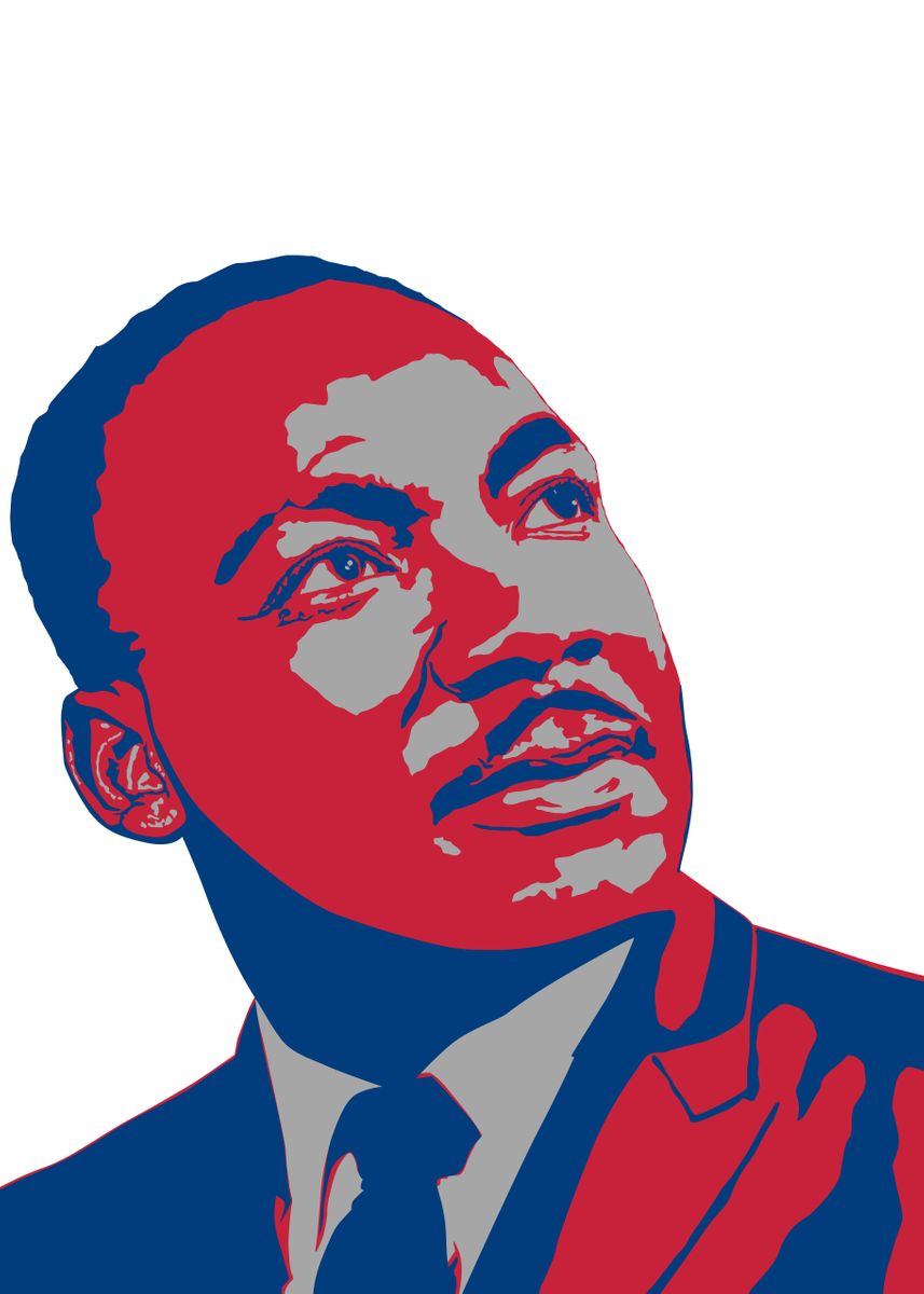 'Martin Luther King MLK ' Poster, picture, metal print, paint by ...