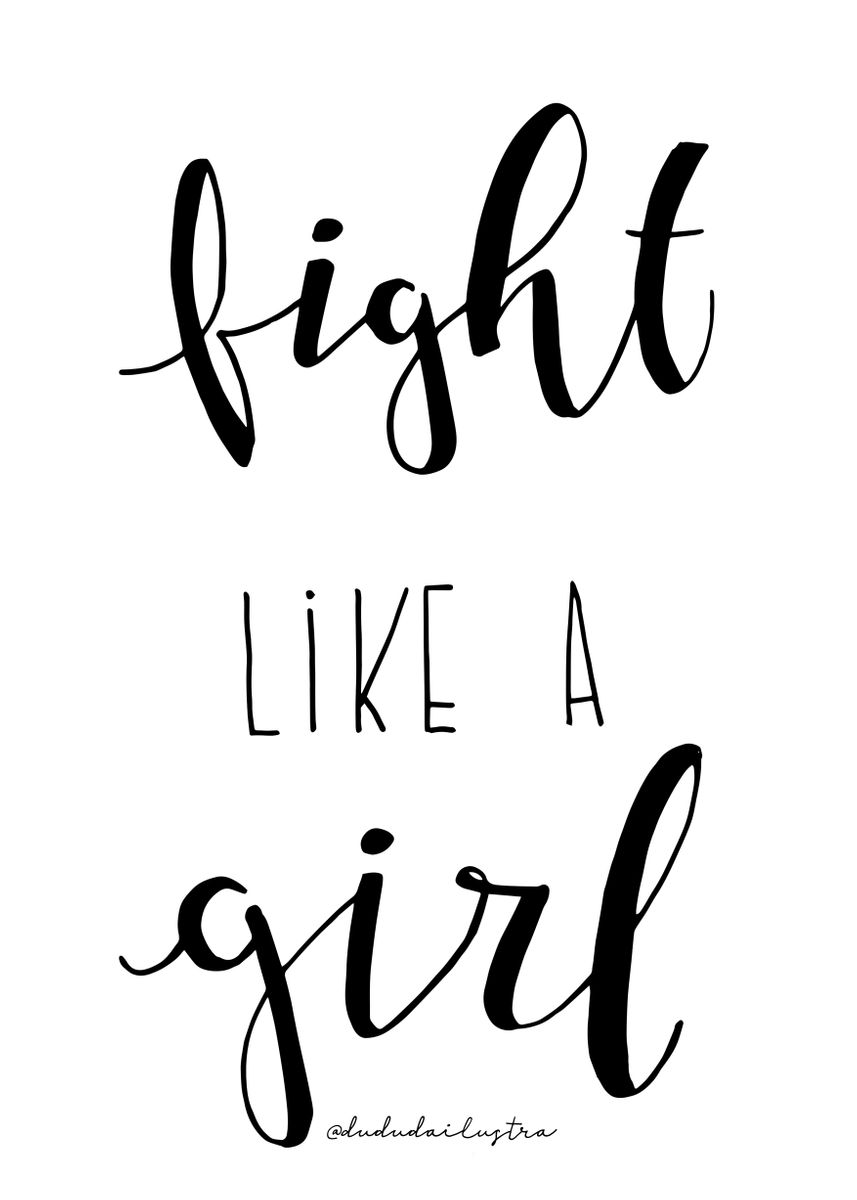 'Fight like a girl' Poster by Eduarda de Oliveira | Displate