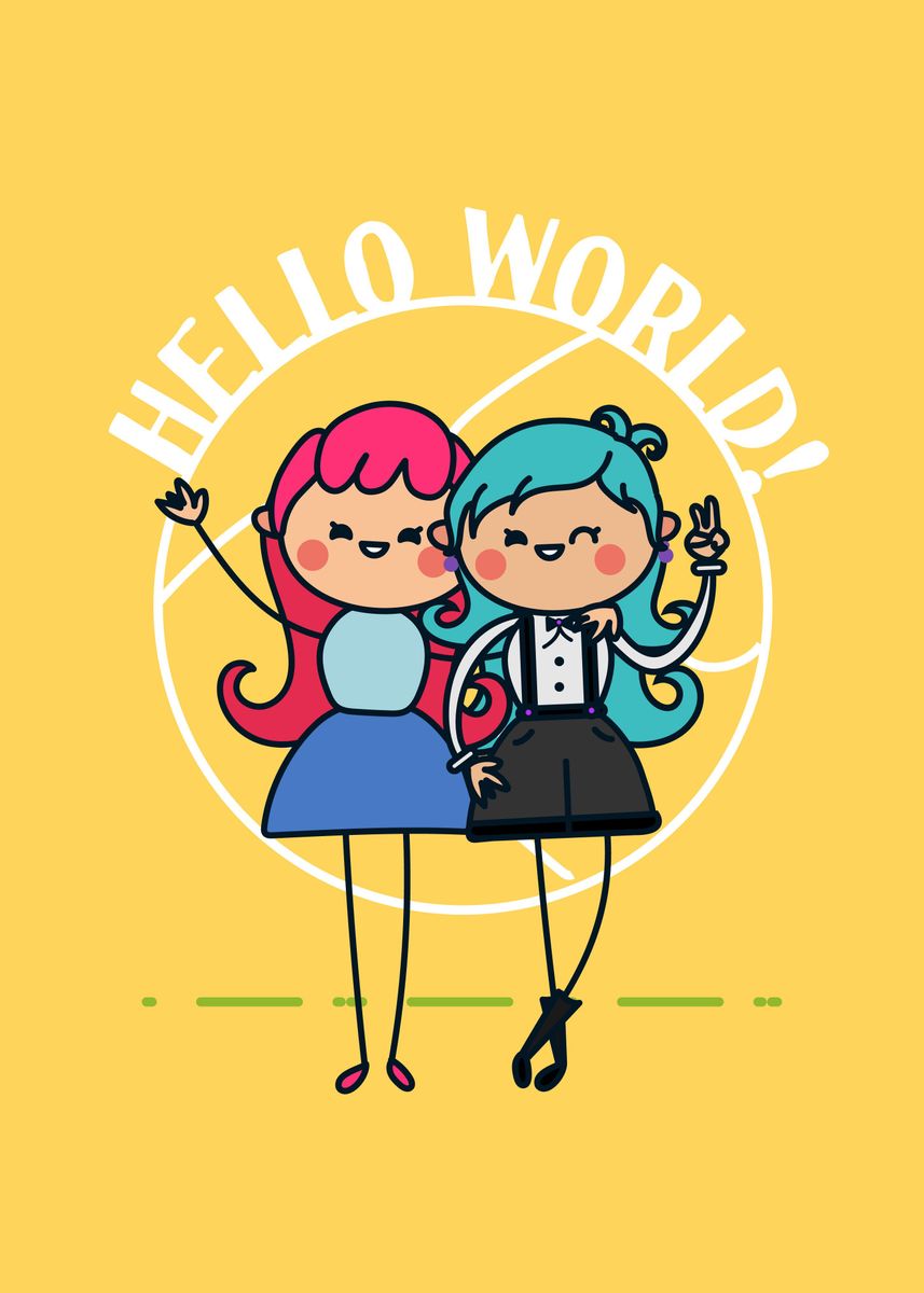 'Hello world' Poster by Romy Tokic | Displate