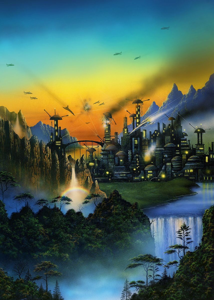 'Utopia' Poster, picture, metal print, paint by Danny Flynn | Displate