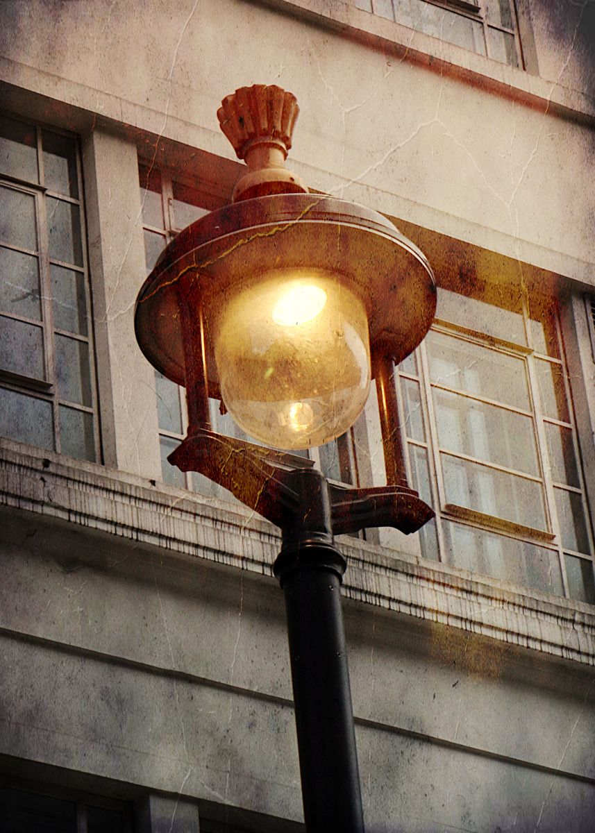 'Vintage London Streetlight' Poster, picture, metal print, paint by ...