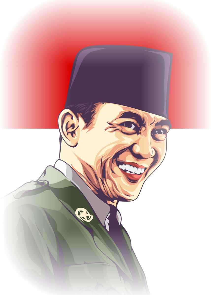 'First President Indonesia ' Poster, picture, metal print, paint by ...