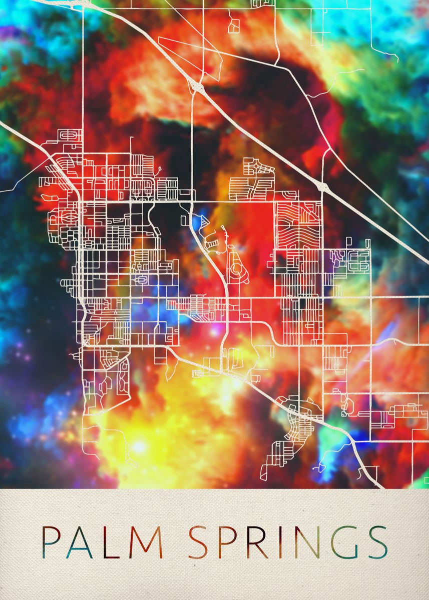 'Palm Springs Watercolor' Poster by Design Turnpike | Displate